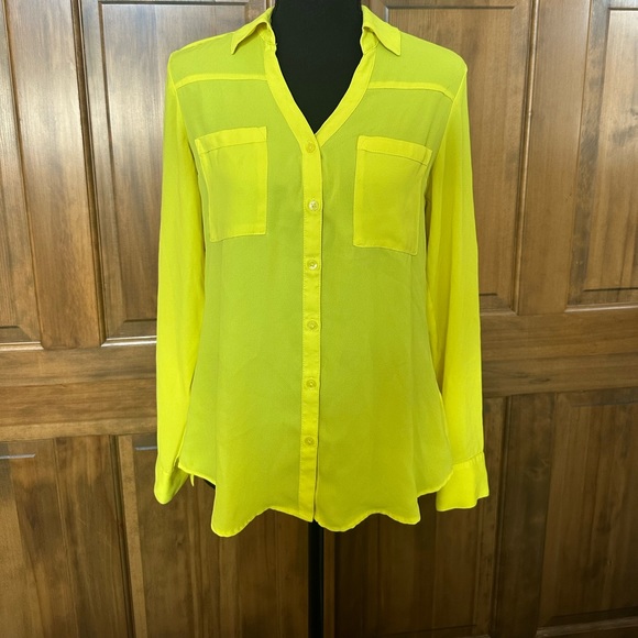 Express | Tops | Yellow Work Shirt | Poshmark